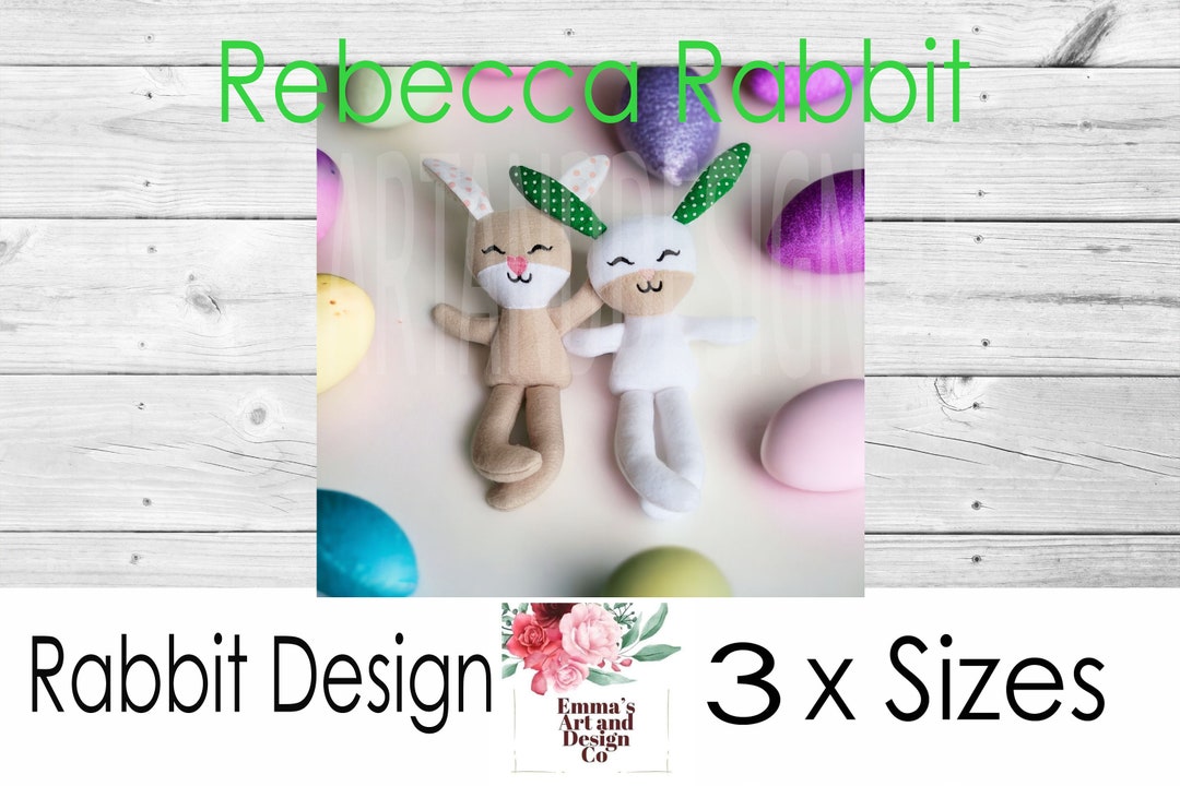 ITH Bunny Rabbit Toy Machine Embroidery Design, in the Hoop Bunny ...