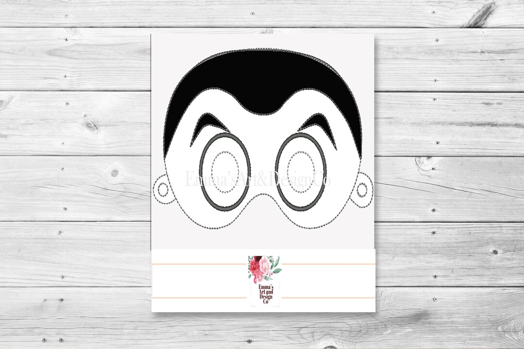 Dracula Face Mask, Halloween Embroidery Design (5x7) (digital Download ...