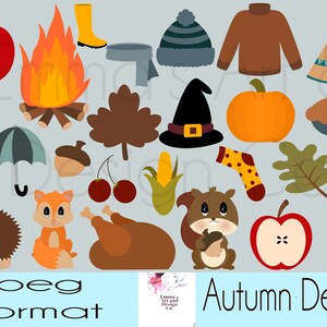 Autumn Digital Stamps, Fall PNG Clipart, Fall Clipart Image’s, Digital ...