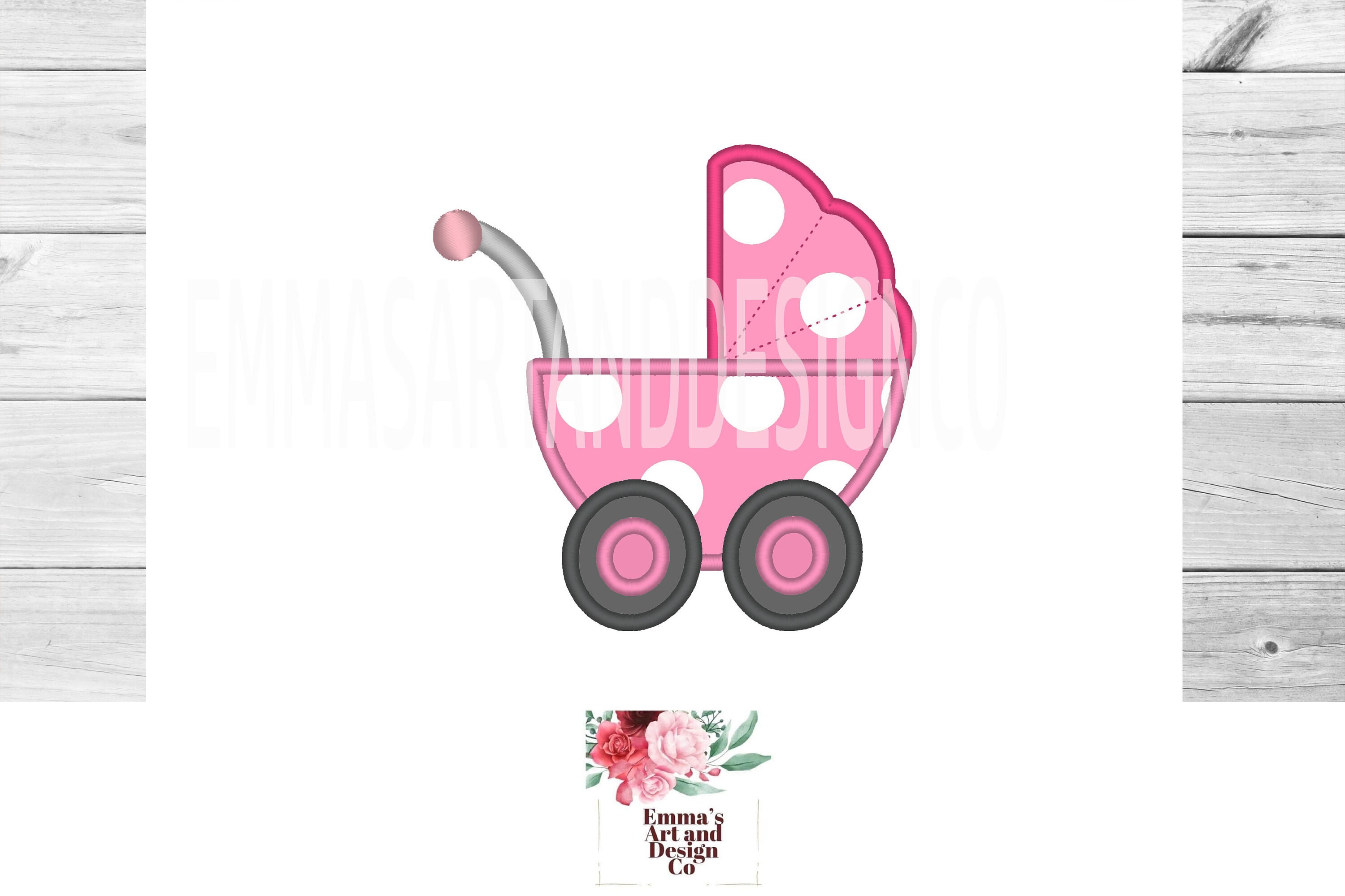 Applique Pram Machine Embroidery Design Machine Embroidery - Etsy