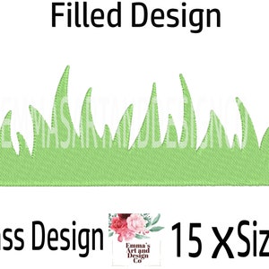 Grass Machine Embroidery Design, Machine Embroidery Grass Design, Grass ...