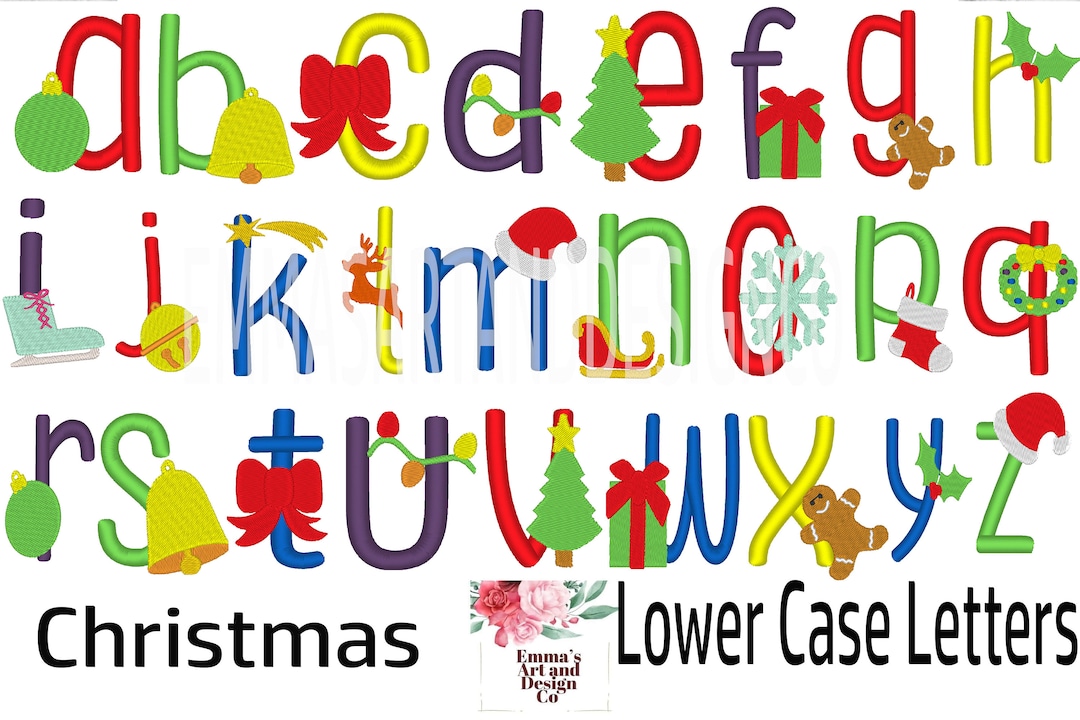 Christmas Alphabet Machine Embroidery, Alphabet Machine Embroidery ...