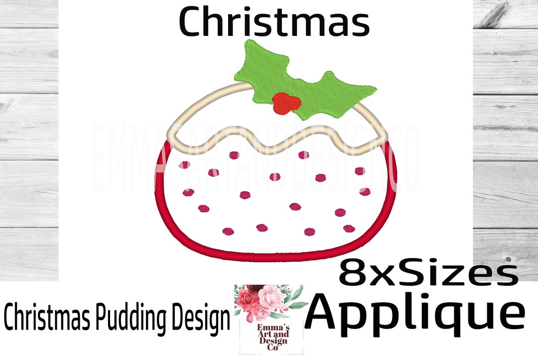 Christmas Pudding Machine Embroidery Design, Machine Embroidery ...
