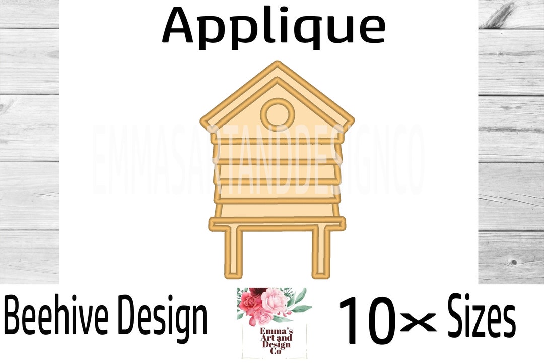 Beehive Machine Embroidery Design, Bumblebee Hive Machine Embroidery ...