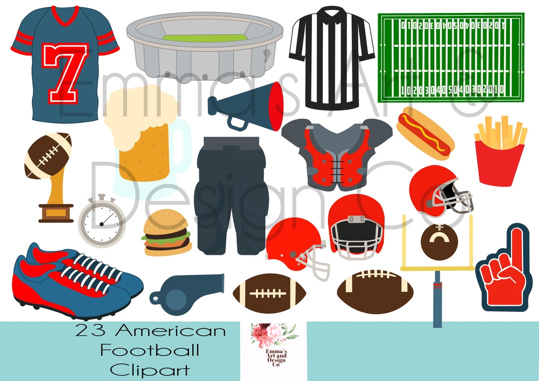 American Football Digital Stamps, Football PNG Clipart, American ...