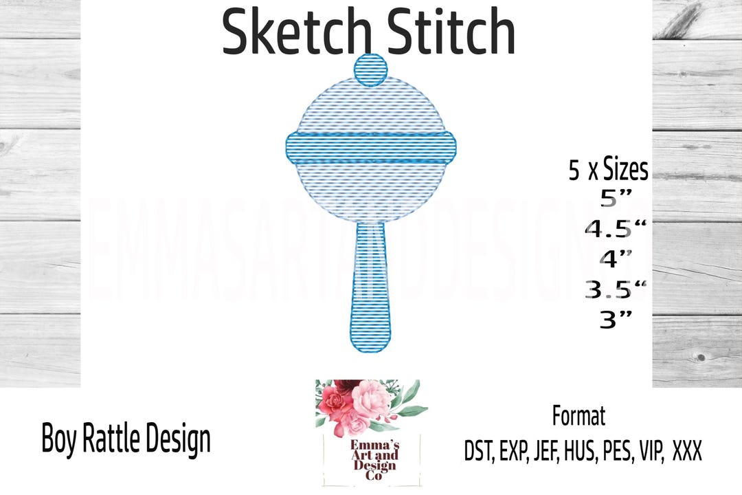 Baby Rattle Machine Embroidery Design, Machine Embroidery Toy Design ...