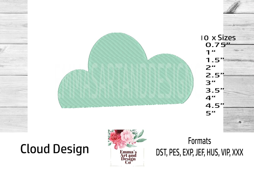 Mini Cloud Machine Embroidery Design, Cute Cloud, Cloudy Design, Cloud ...