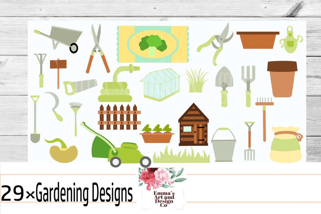 Gardening SVG Bundle, Gardening Tools Clipart, Hand Drawn Svg ...