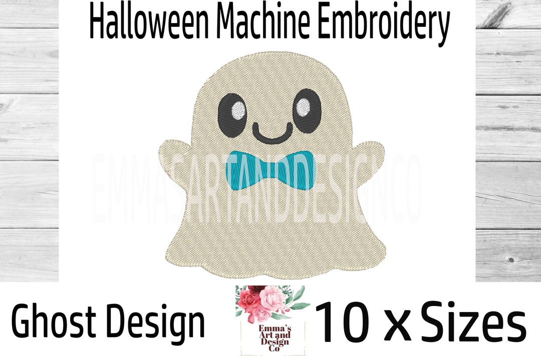 Spooky Halloween Embroidery Pattern, Ghost Embroidery Machine Pattern ...