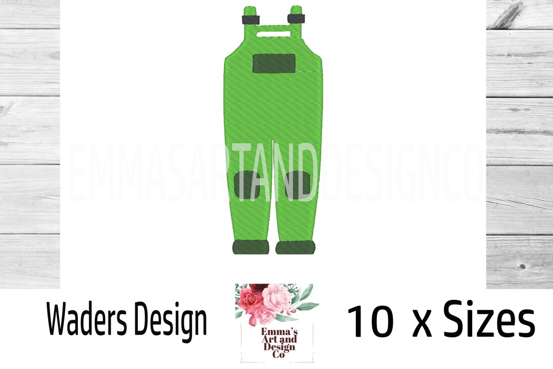 Fishing Waders Machine Embroidery Design, Waders Embroidery Designs ...