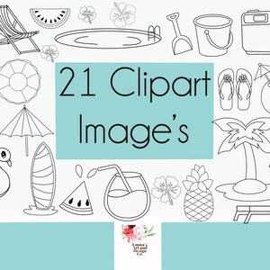 Summer Digital Stamps, Summer PNG Clipart, Summer Clipart Image’s ...