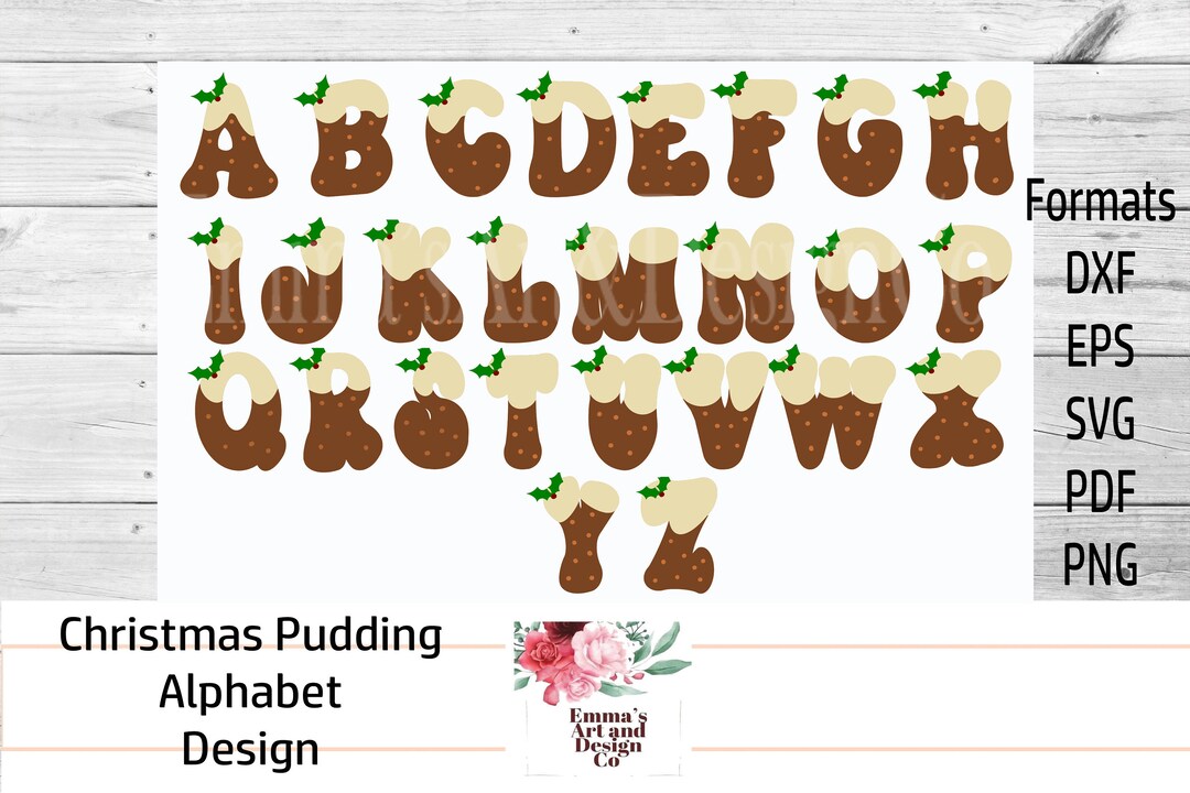 Retro Christmas Alphabet Set, Retro Letters, SVG Christmas Alphabet ...