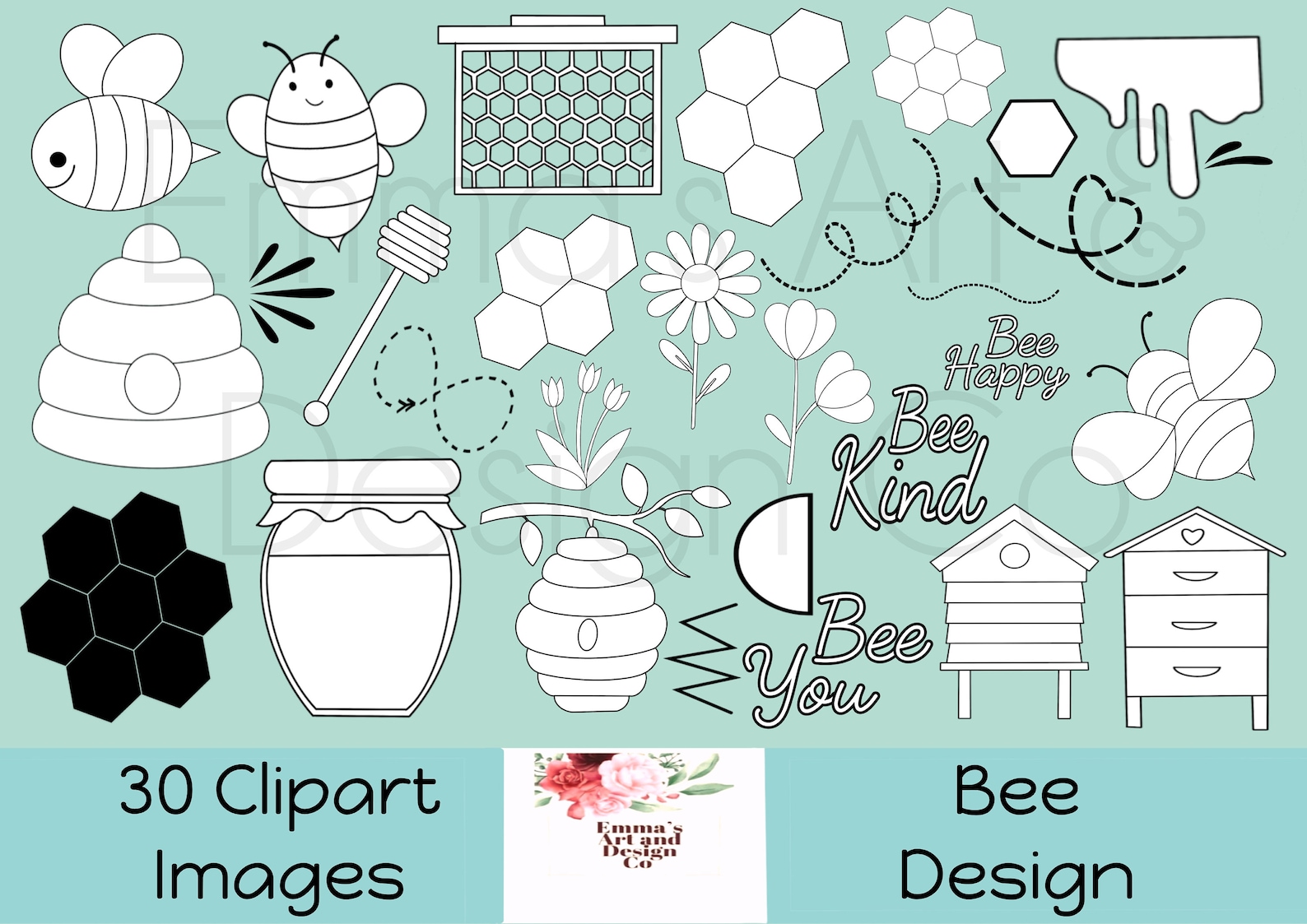 Bee Digital Stamps, Bee PNG Clipart, Bee Clipart Images, Digital ...