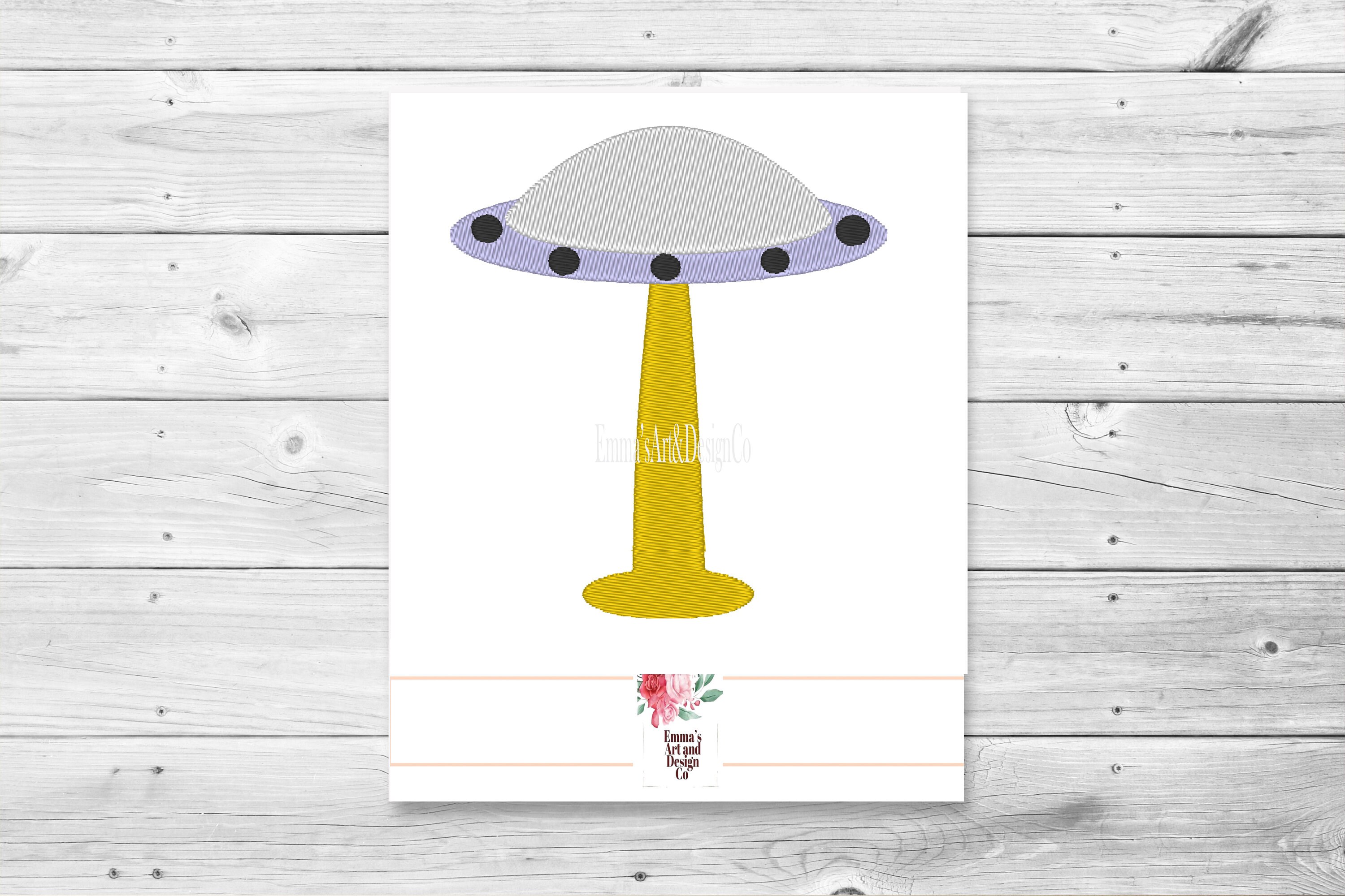Machine Embroidery Spaceship Design Machine Embroidery UFO - Etsy