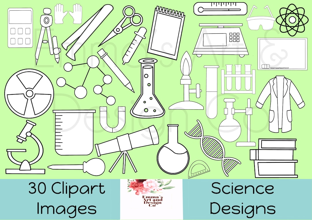Science Digital Stamps, School PNG Clipart, Science Teacher Clipart ...