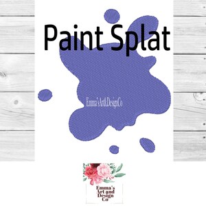 Paint Splat Embroidery Design, Paint Splash Embroidery Design, Paint ...
