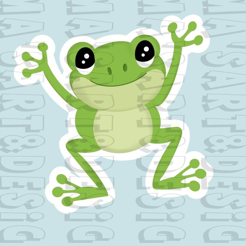 Frog Stickers Printable Frog Sticker Download Frog Sticker - Etsy