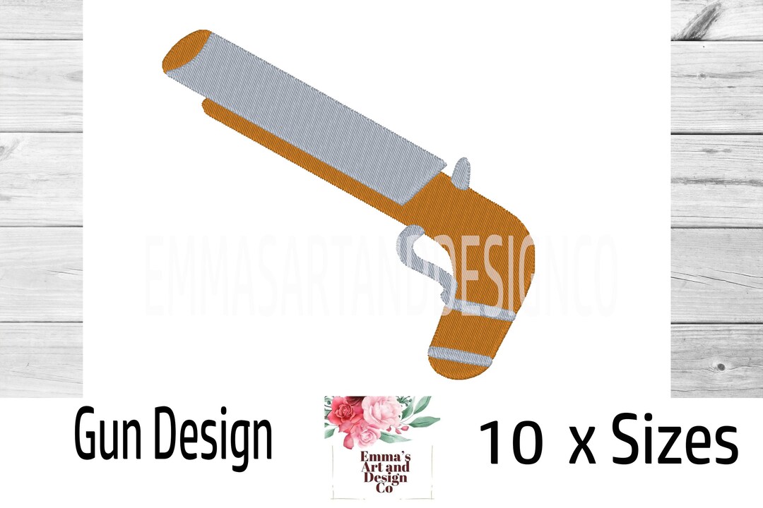 Gun Machine Embroidery Design, Handgun Embroidery Designs, Embroidery ...