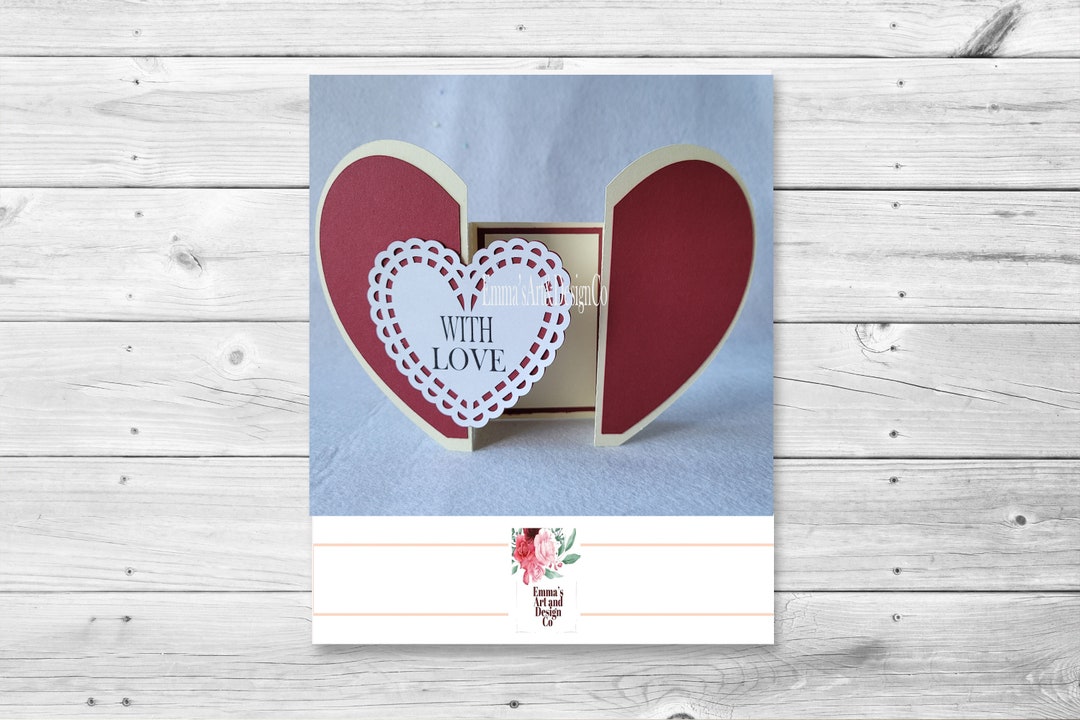 Valentines Card Svg File, Valentine Card Svg for Cricut, 3D Valentine's ...