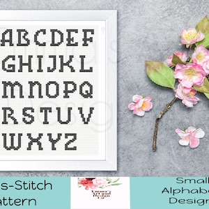 Block Alphabet Cross Stitch Pattern, Modern Cross-stitch Pattern, Cross ...