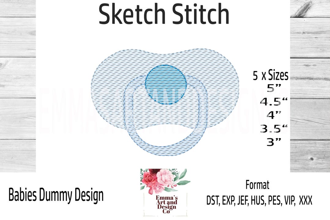 Baby's Dummy Machine Embroidery Design, Machine Embroidery Pacifier ...