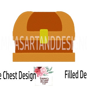 Treasure Chest Machine Embroidery Design, Pirate Treasure Chest ...