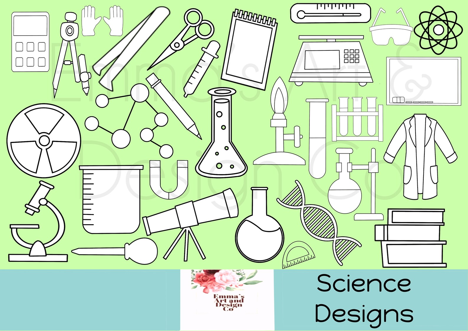 Science Digital Stamps, School PNG Clipart, Science Teacher Clipart ...