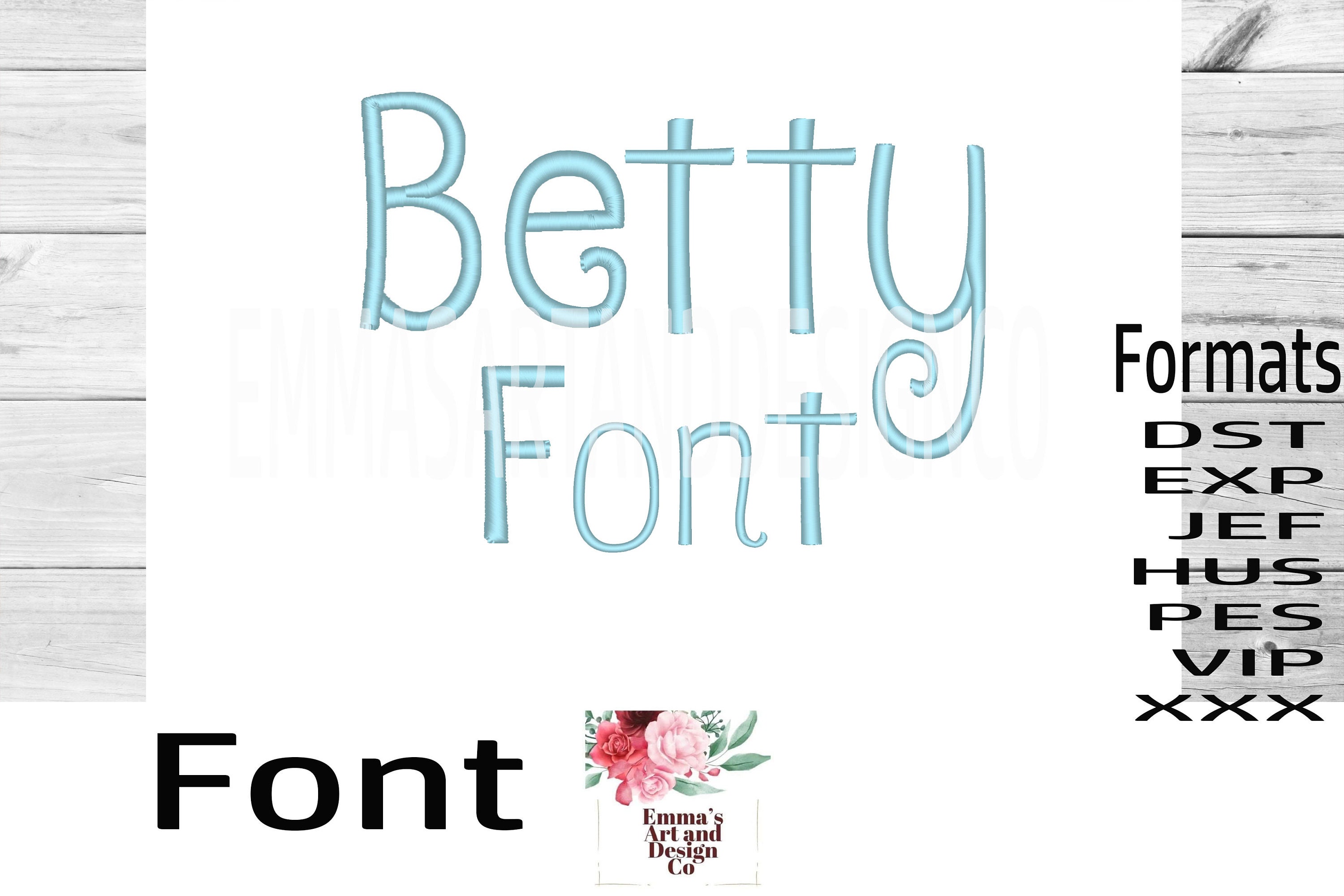 Betty Font. Machine Embroidery Font Machine Embroidery Betty - Etsy