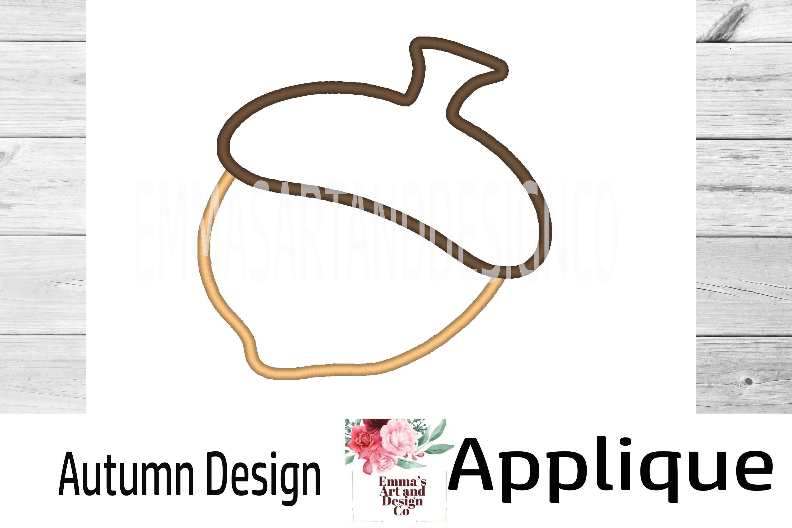Acorn Machine Embroidery Design Fall Machine Embroidery - Etsy