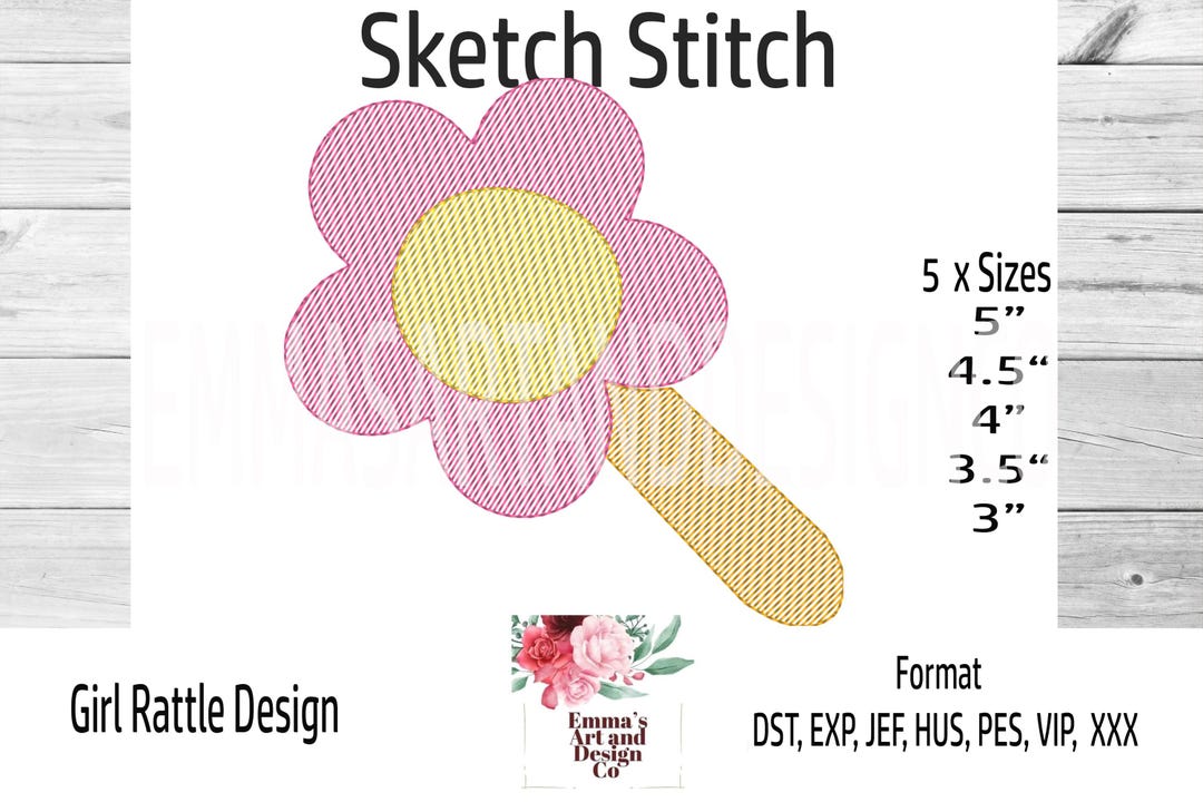 Baby Rattle Machine Embroidery Design, Machine Embroidery Toy Design ...