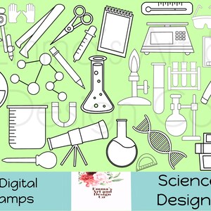 Science Digital Stamps, School PNG Clipart, Science Teacher Clipart ...