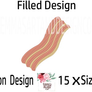 Bacon Machine Embroidery Design, Bacon Embroidery Design, Food Design ...