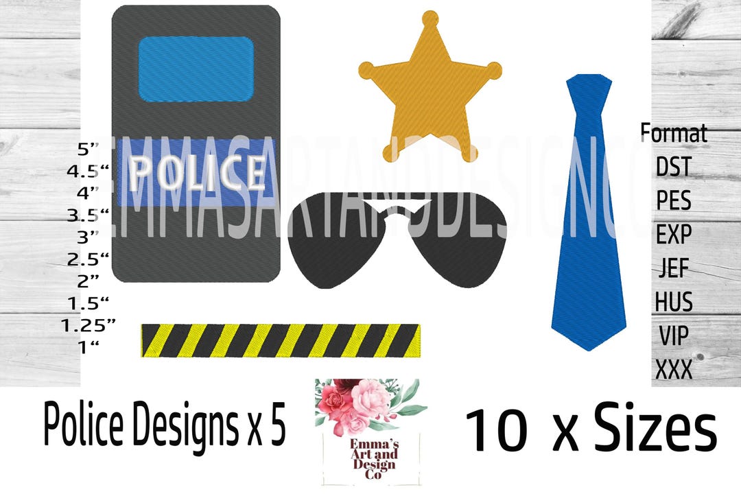 Policeman Machine Embroidery Design, Police Officer Embroidery Designs ...