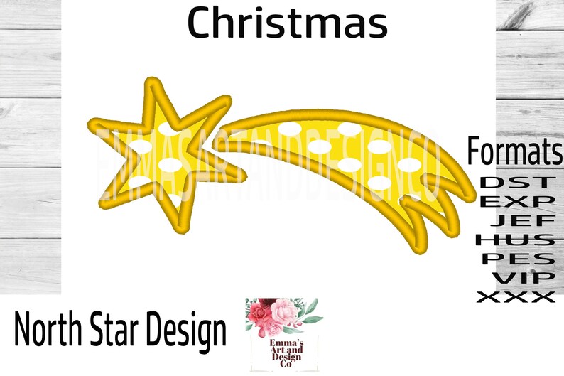 Christmas North Star Machine Embroidery Design, Machine Embroidery ...