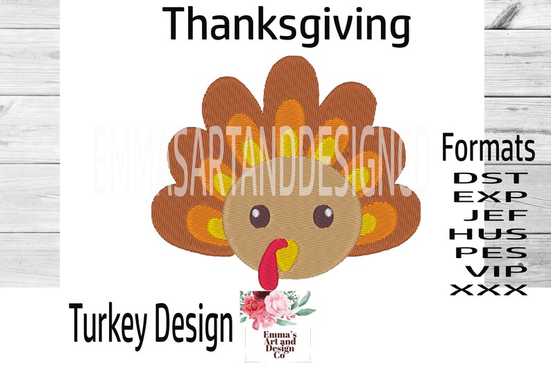 Turkey Machine Embroidery Design, Fall Machine Embroidery Design ...