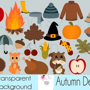 Autumn Digital Stamps, Fall PNG Clipart, Fall Clipart Image’s, Digital ...