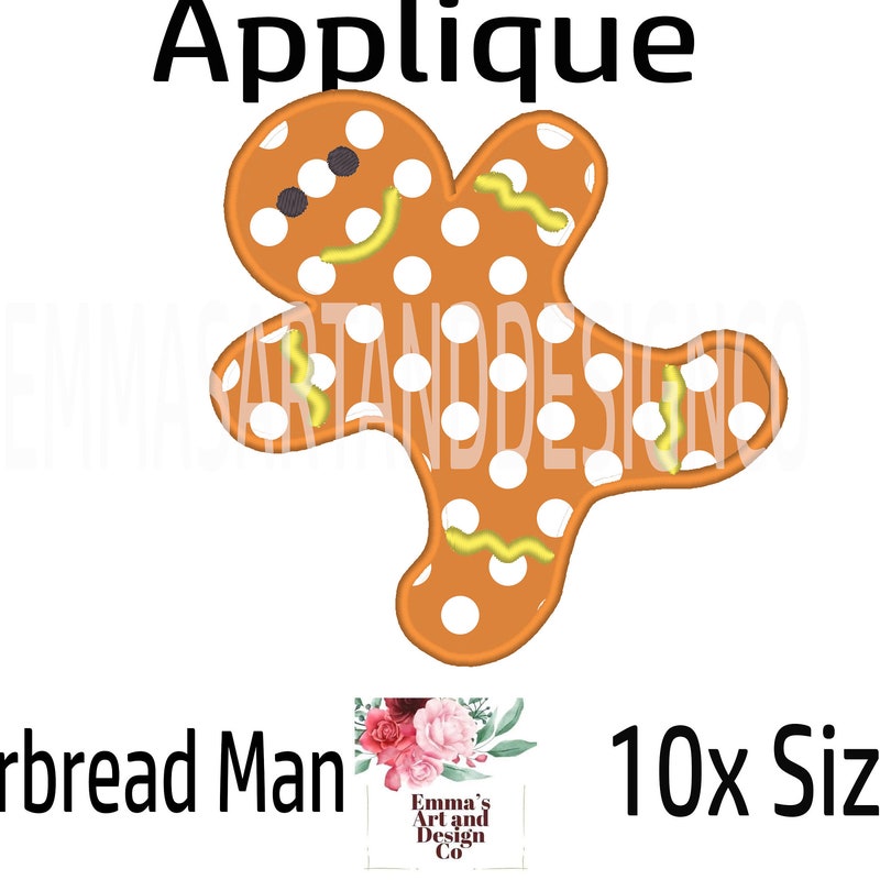 Gingerbread Applique - Etsy