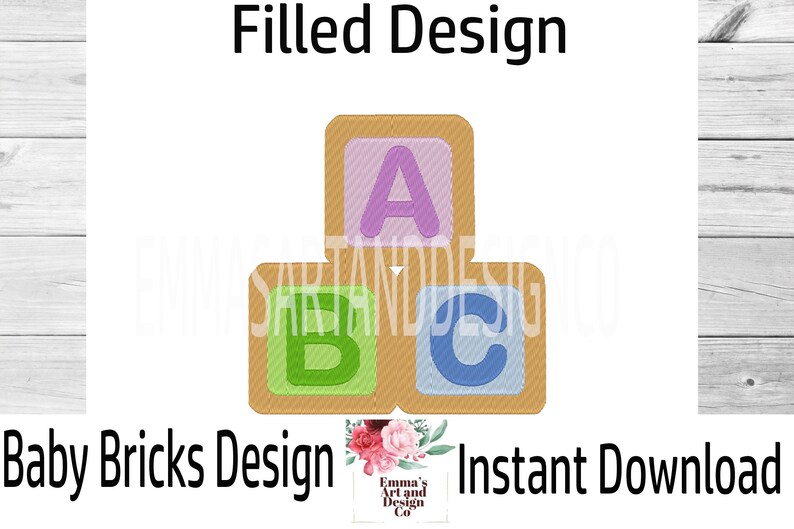 Baby Bricks Machine Embroidery Design, Machine Embroidery Baby Block ...