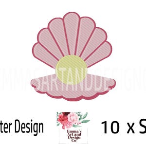 Oyster Machine Embroidery Design, Cute Oyster Embroidery Designs, Shell ...