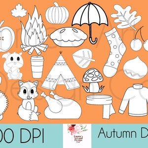 Autumn Digital Stamps, Fall PNG Clipart, Fall Clipart Image’s, Digital ...