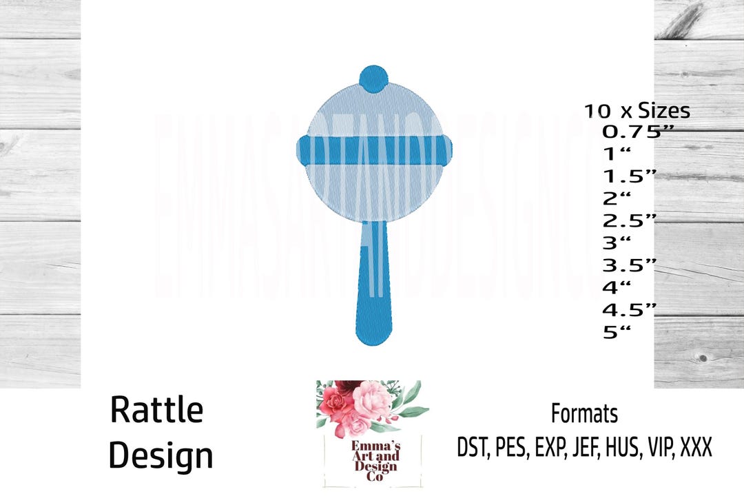 Baby Rattle Machine Embroidery Design, Machine Embroidery Toy Design ...