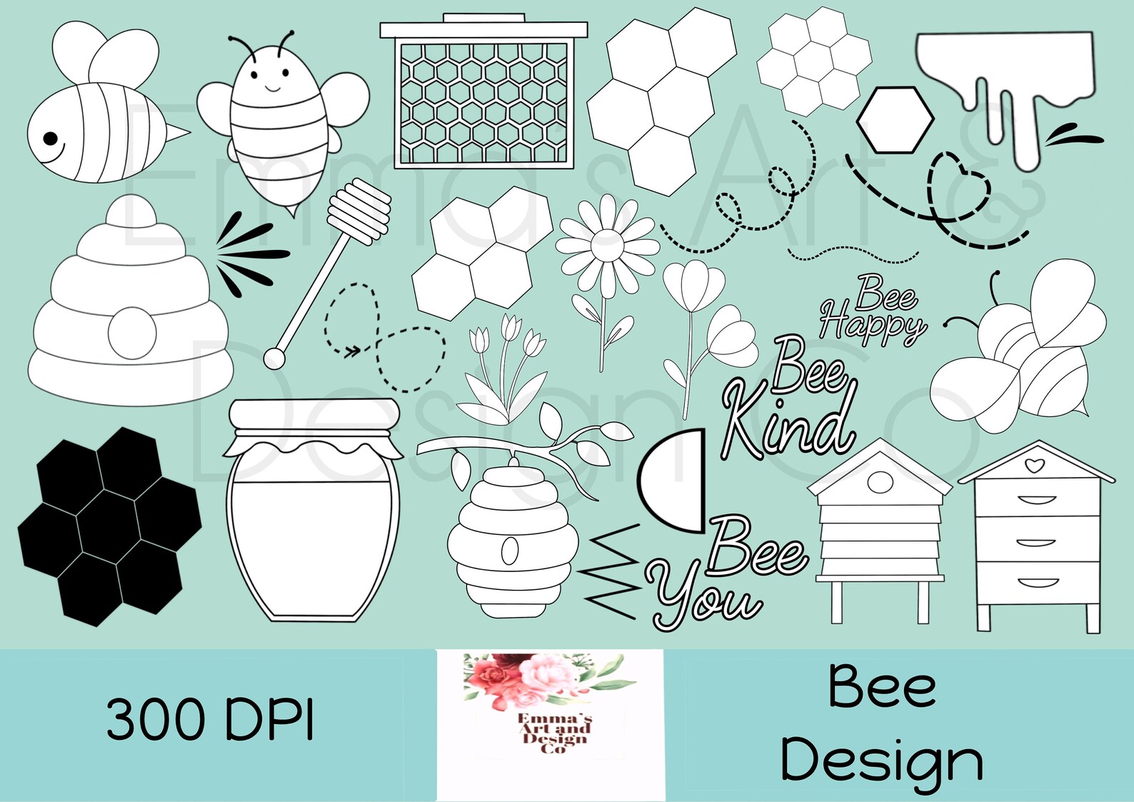Bee Digital Stamps, Bee PNG Clipart, Bee Clipart Images, Digital ...