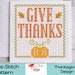 Give Thanks Cross Stitch Pattern, Modern Cross-stitch Pattern, Turkey ...