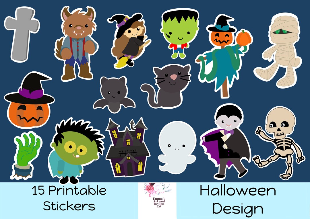 Halloween Stickers, Printable Halloween Stickers, Download Halloween ...
