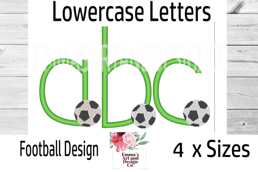 Soccer Machine Embroidery Design, Football Ball Letter Design, Footie ...