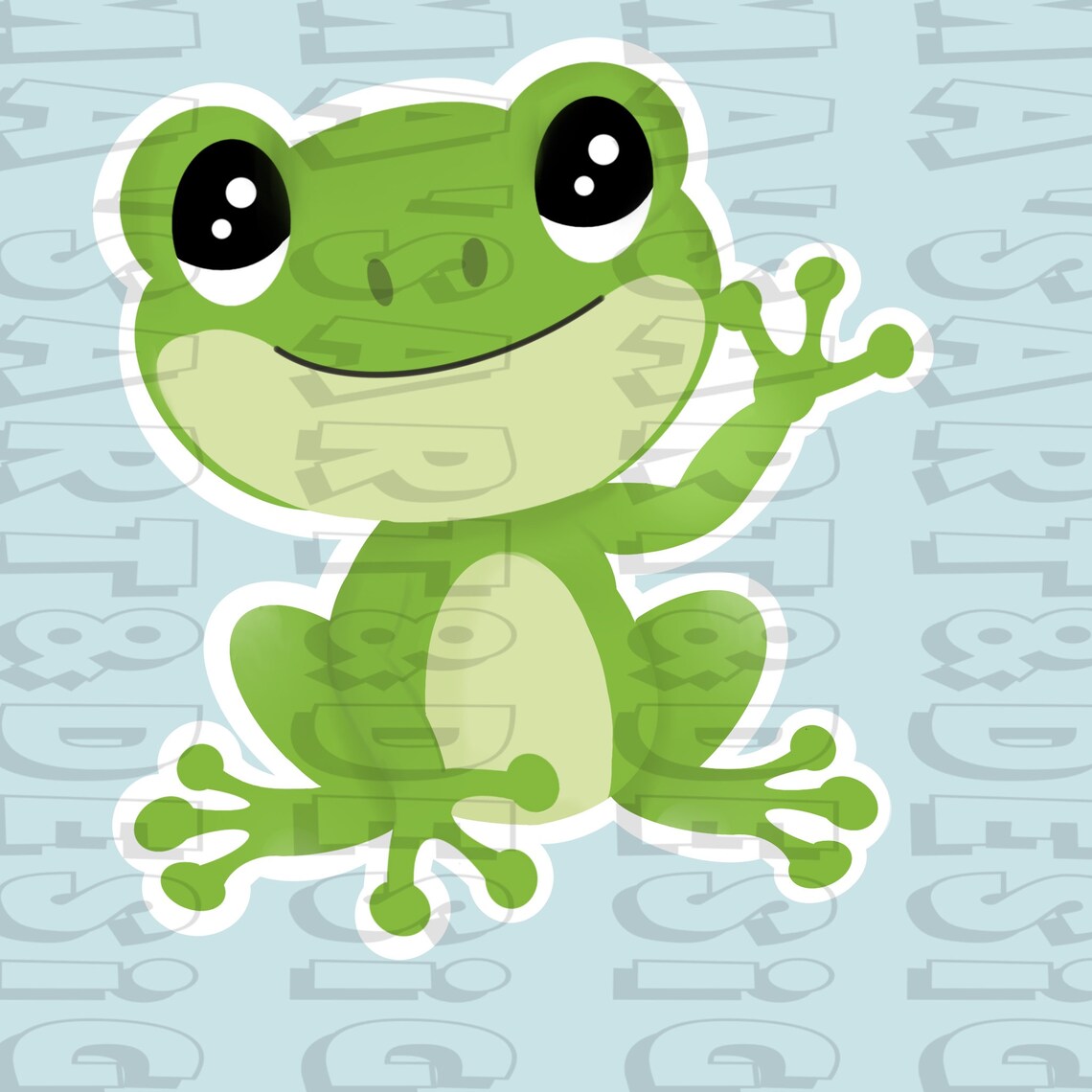 Frog Stickers Printable Frog Sticker Download Frog Sticker | Etsy