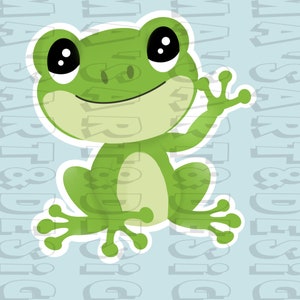 Frog Stickers Printable Frog Sticker Download Frog Sticker - Etsy