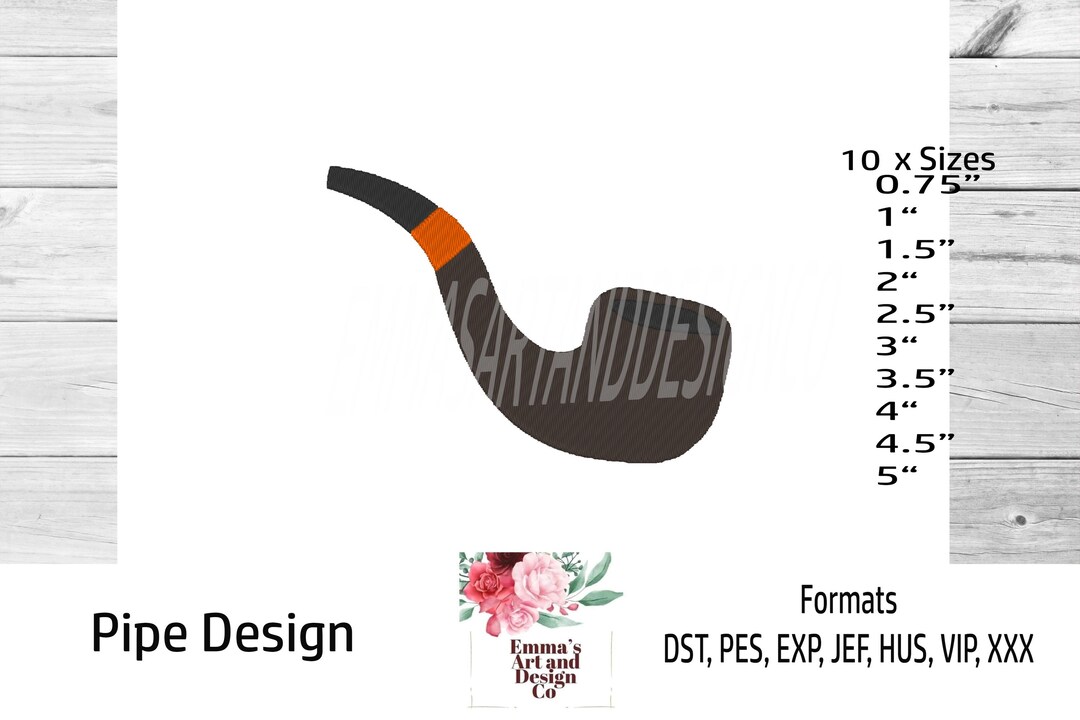 Mini Pipe Machine Embroidery Design, Pipe Design, Pipe Embroidery Fill ...