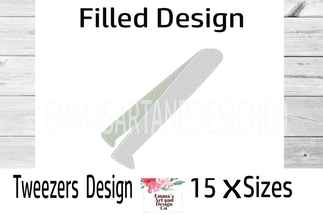Tweezers Embroidery Design, Science Embroidery Design, Machine ...
