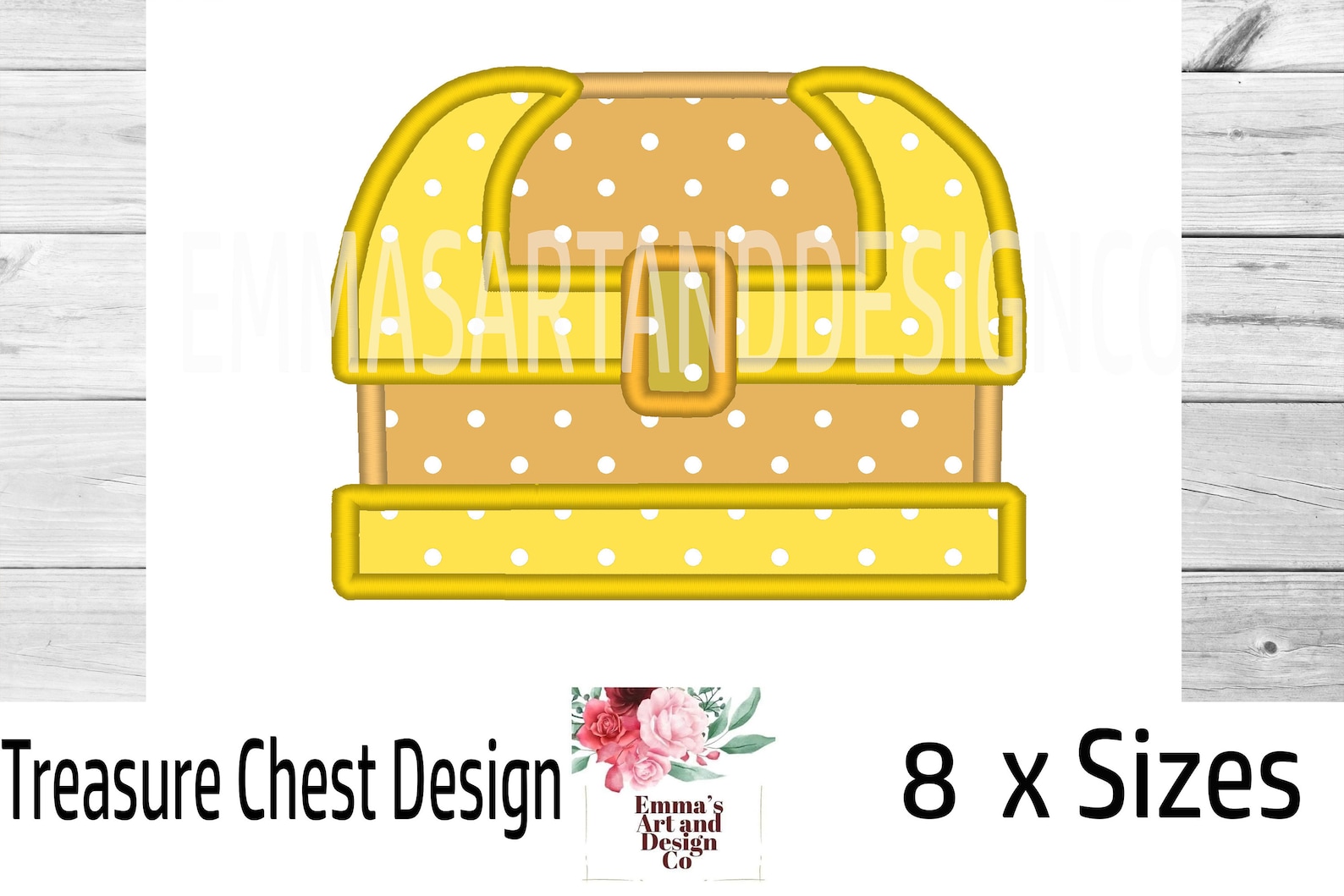 Treasure Chest Machine Embroidery Design, Pirate Treasure Chest ...